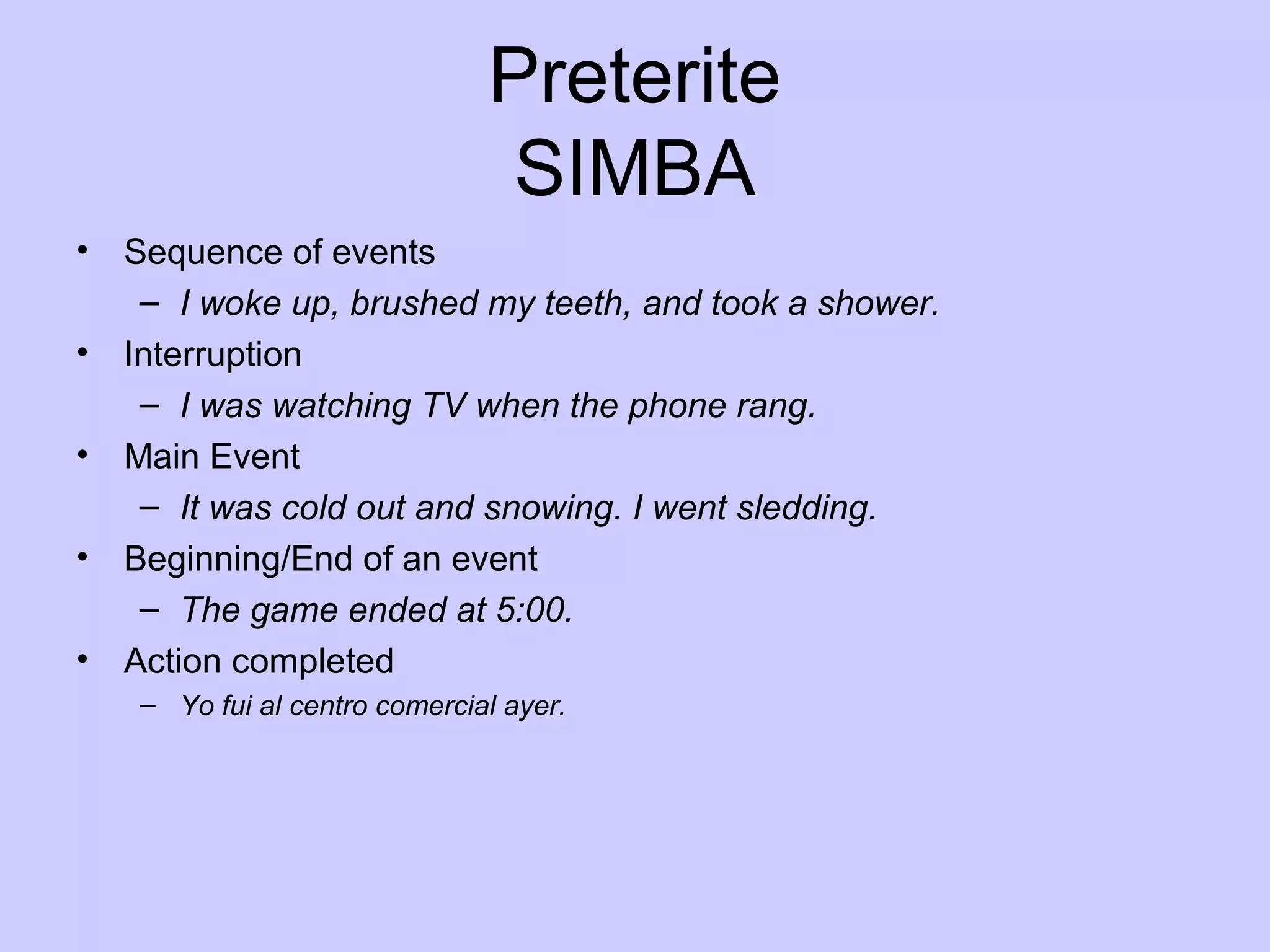 Preterite vs imperfect.ppt | PPT
