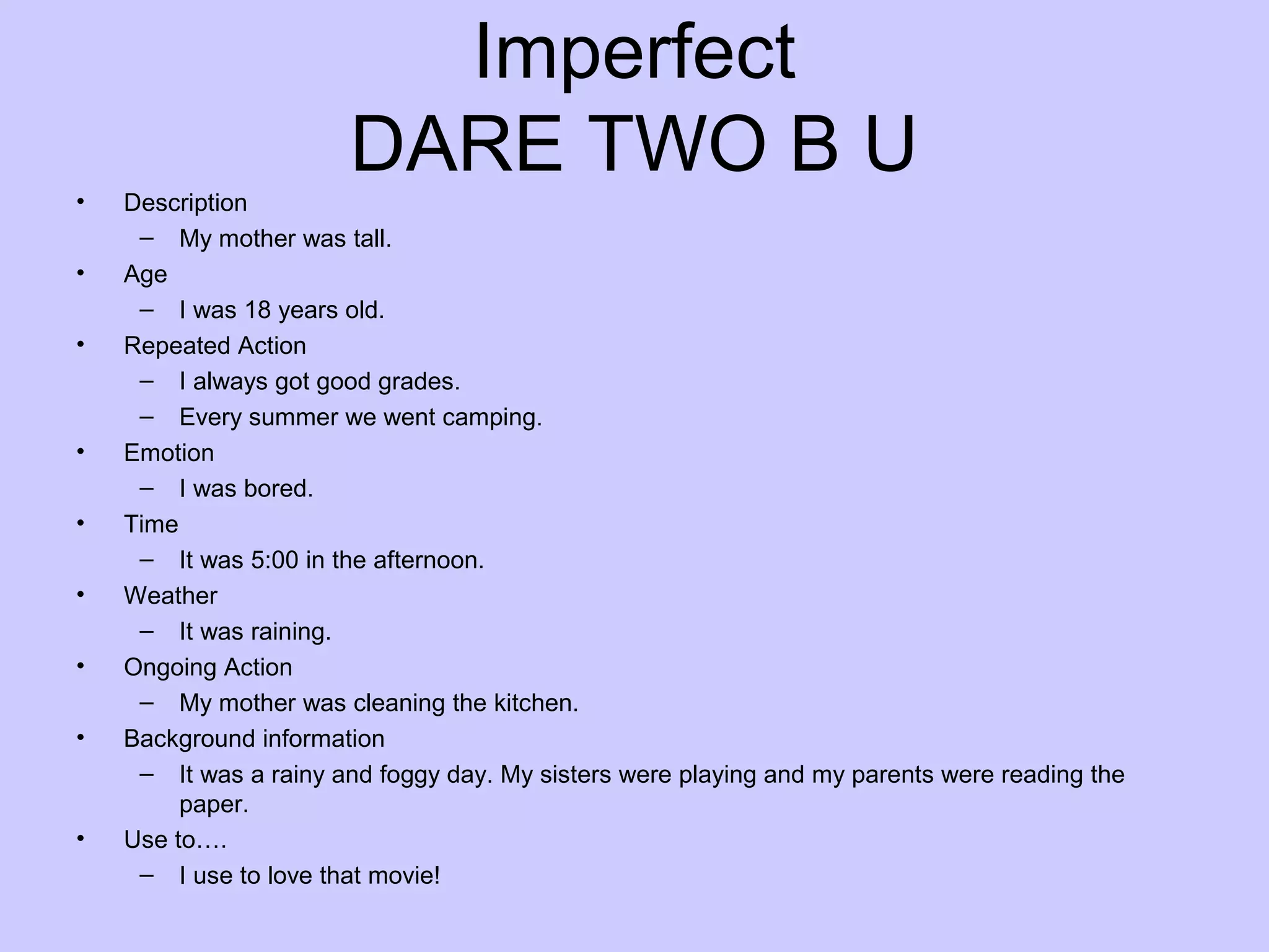 Preterite vs imperfect.ppt | PPT