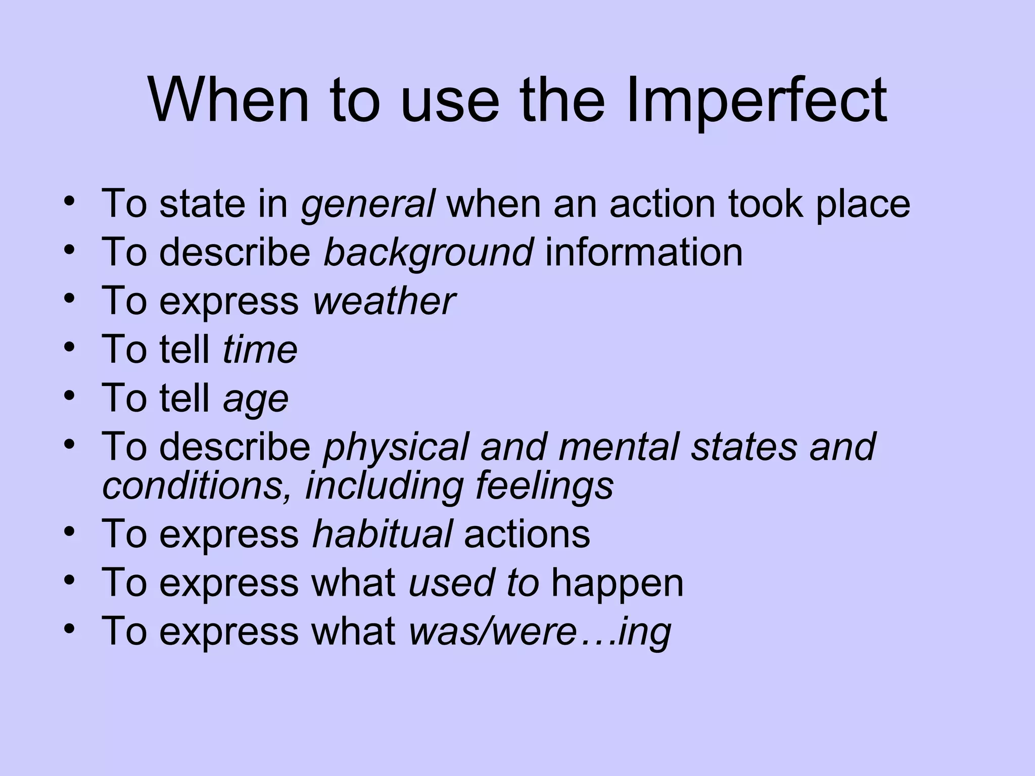Preterite vs imperfect.ppt | PPT