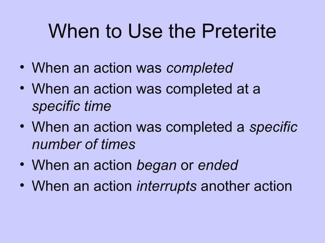 Preterite vs imperfect.ppt | PPT