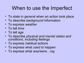 Preterite vs imperfect.ppt | PPT