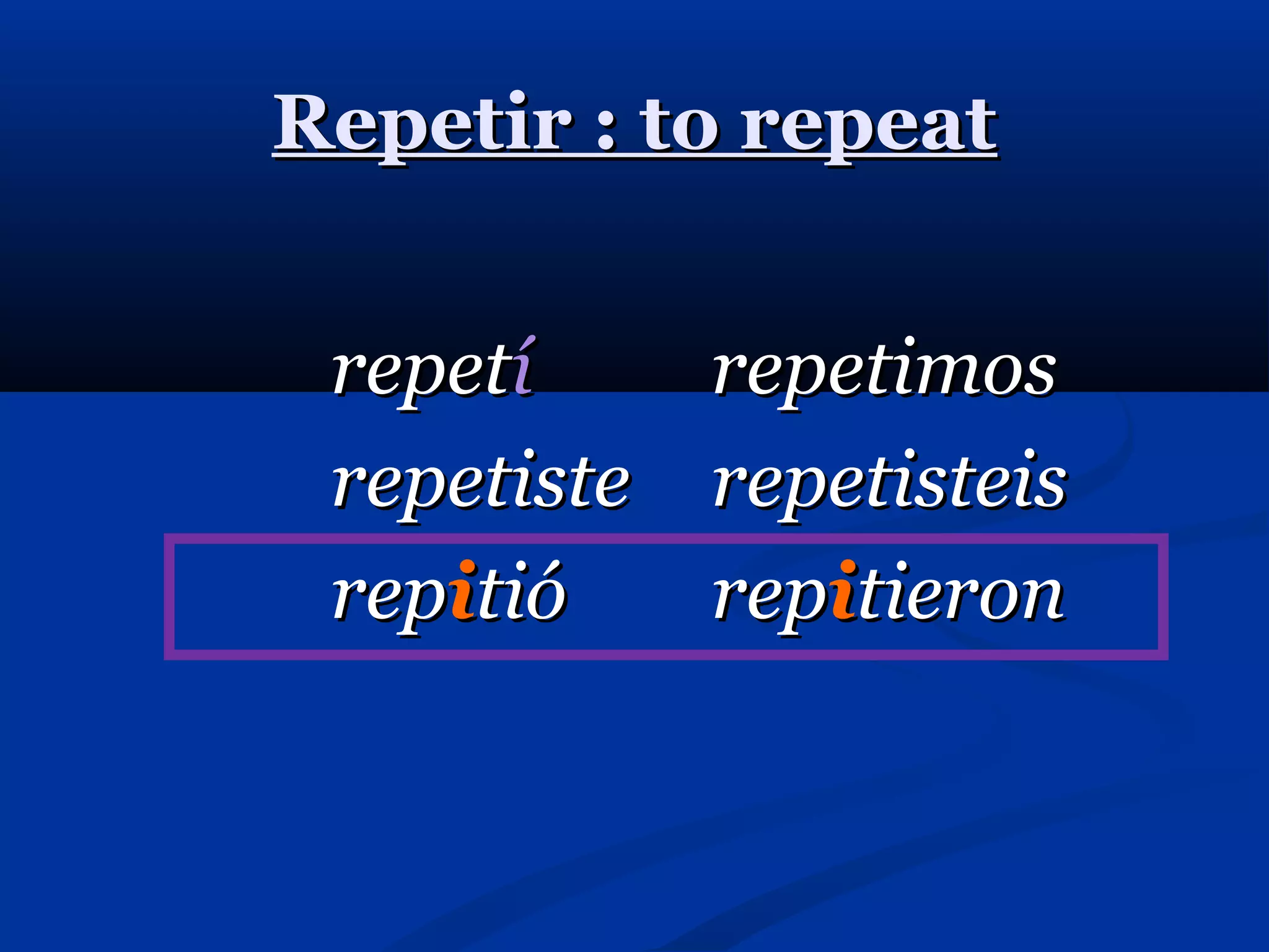 Preterite y verbs and flip flop verbs | PPT