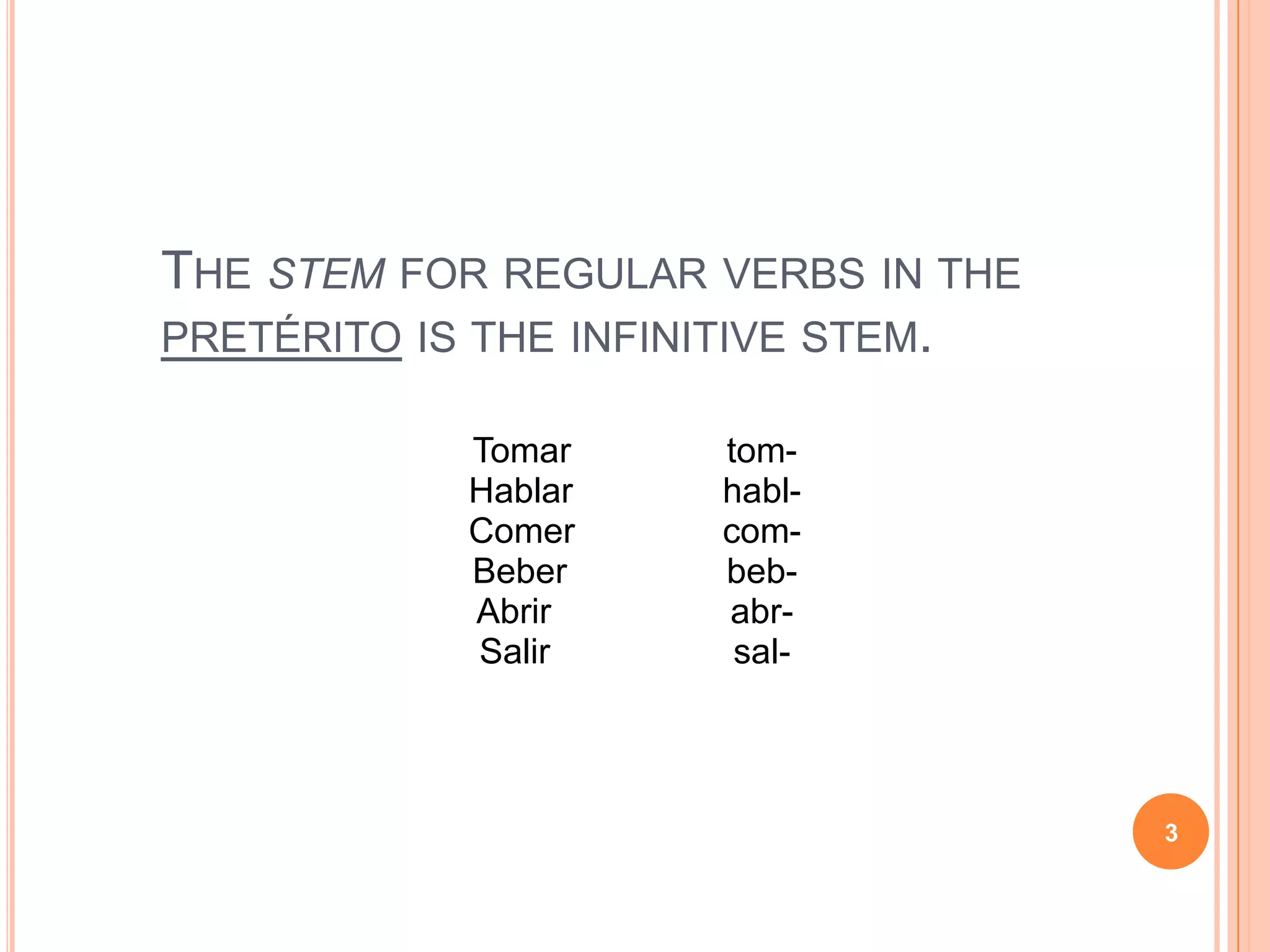 Preterite: AR verbs | PPT