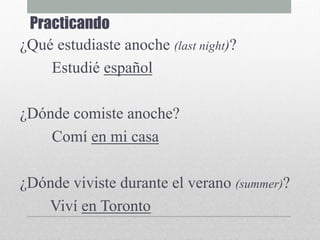 Pretérito de los verbos regulares | PDF