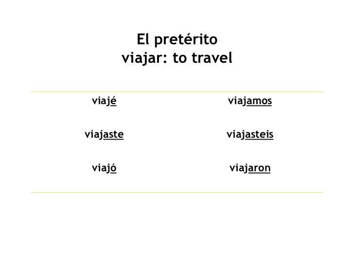 Preterito for screencast