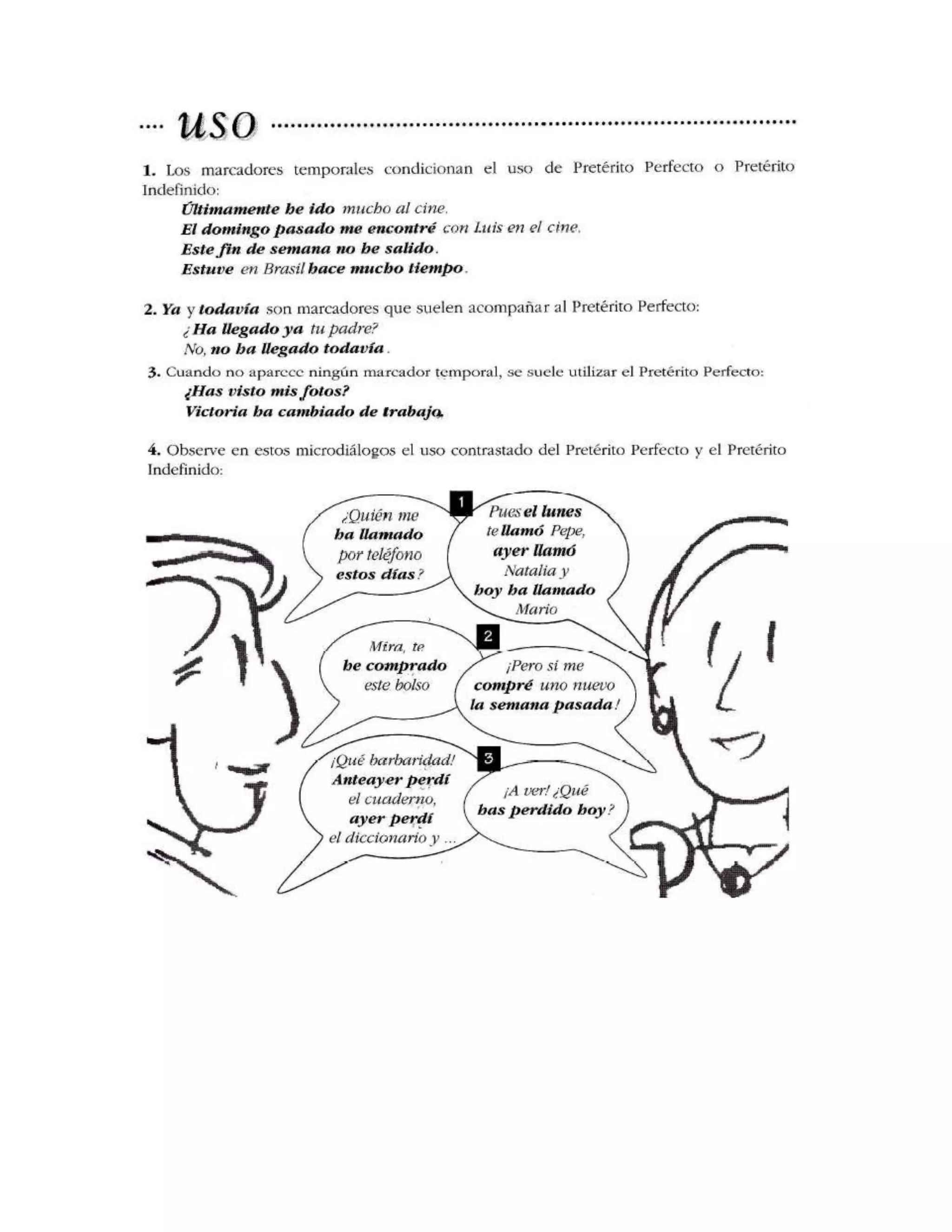 Preterito perfecto vs preterito indefinido explicacion | PDF