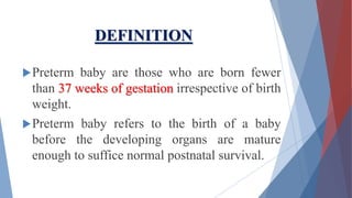 Preterm Neonate | PPTX