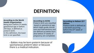 PRETERM BIRTH (Obstetrics and Gynecology).pptx