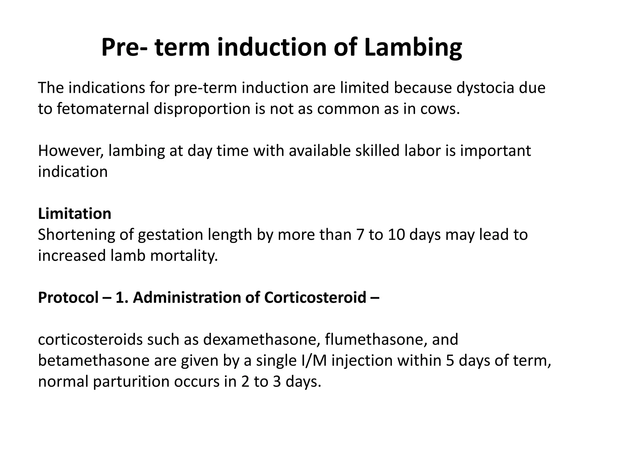 Preterm_induction_of_parturition in animals | PPTX