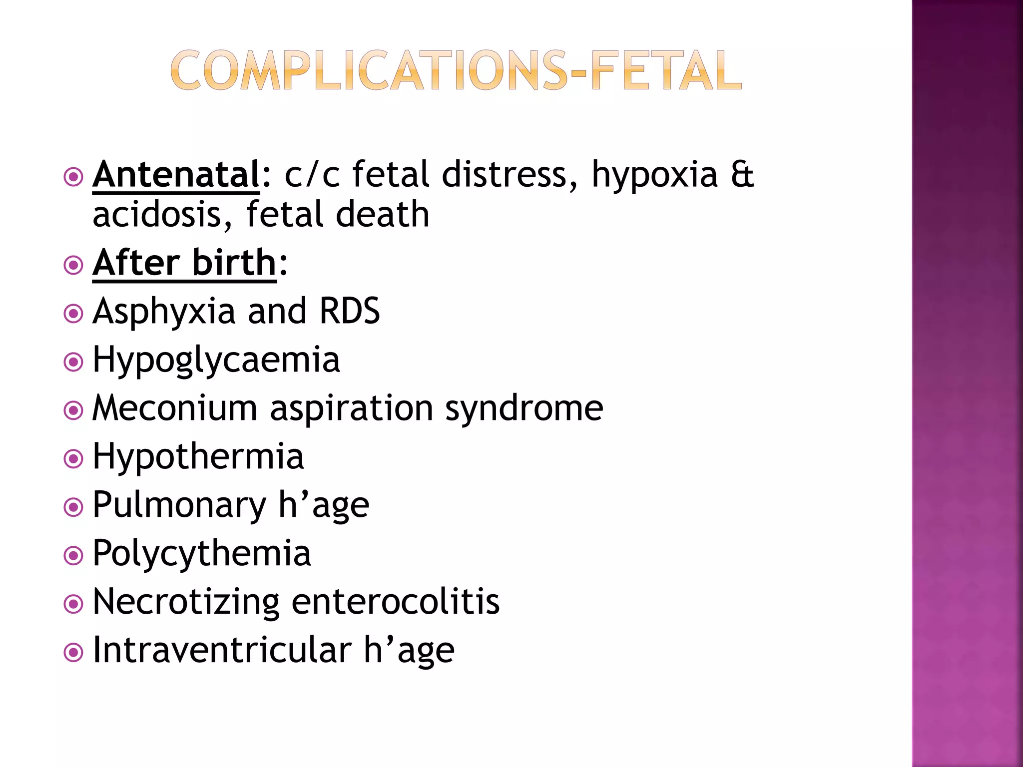 Preterm infant,small for gestation age and postterm infant | PPTX