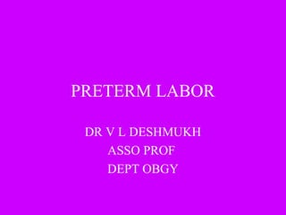 Preterm labor | PPT