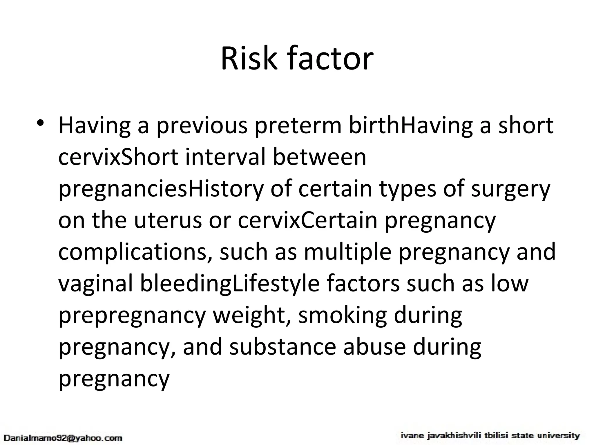 Preterm labor | PPT