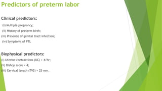 Management of Preterm labor | PPTX