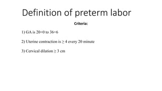 Preterm labor | PPT