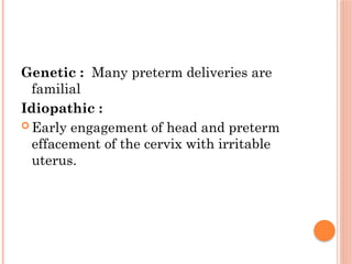 preterm labor( p) - powerpoint presentation | PPTX