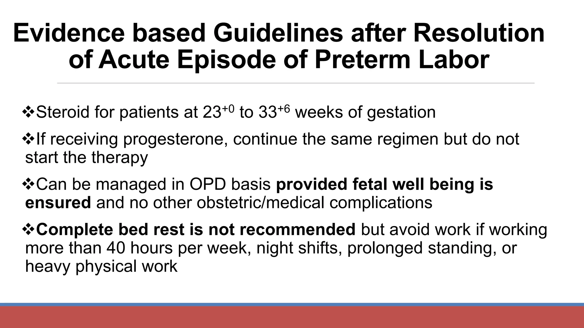 Preterm Labor 2021 Update | PPTX