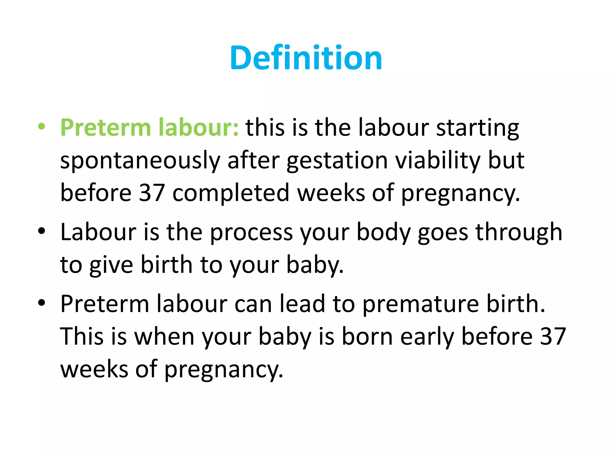 PRETERM LABOR pptx | PPTX