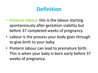 PRETERM LABOR pptx | PPTX