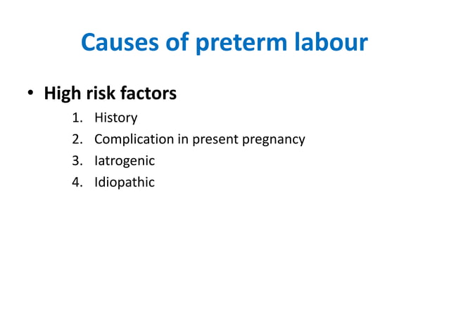 PRETERM LABOR pptx | PPT