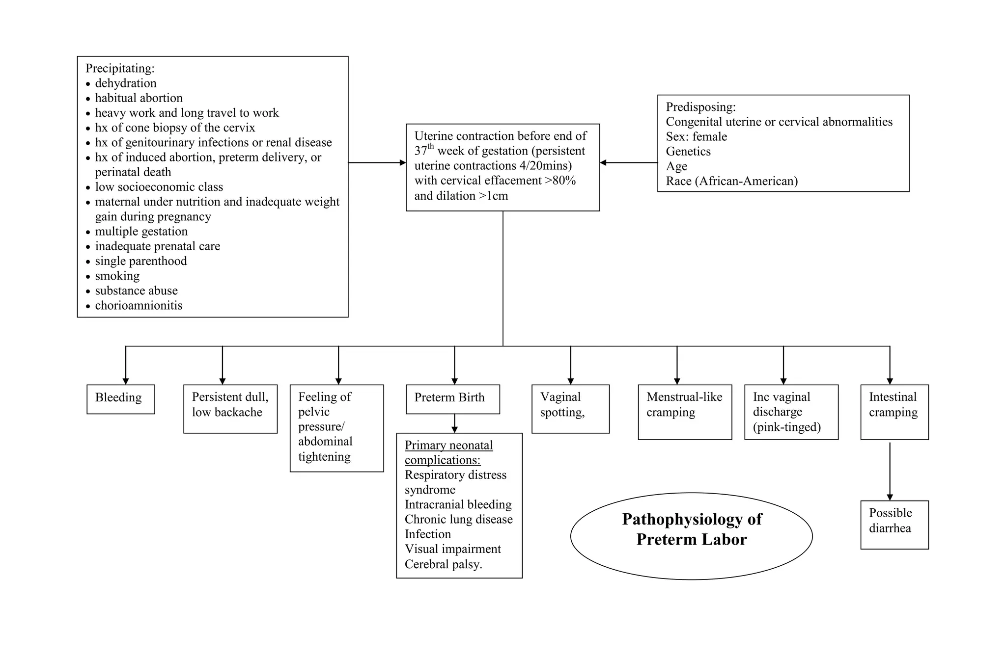 Preterm Labor, Hyperemesis Gravidarum Pathophysiology | PDF
