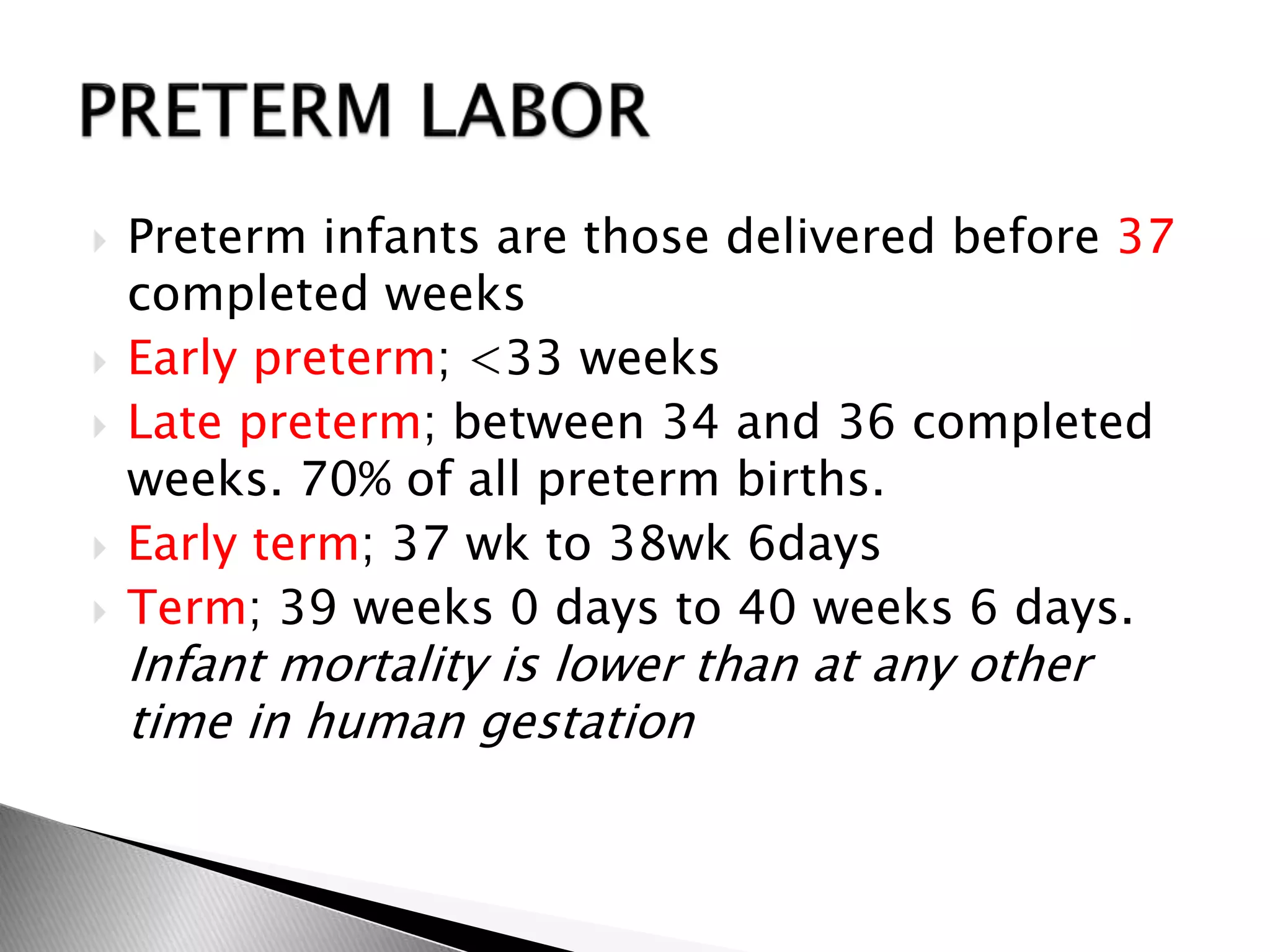 Preterm labor & PROM | PPTX