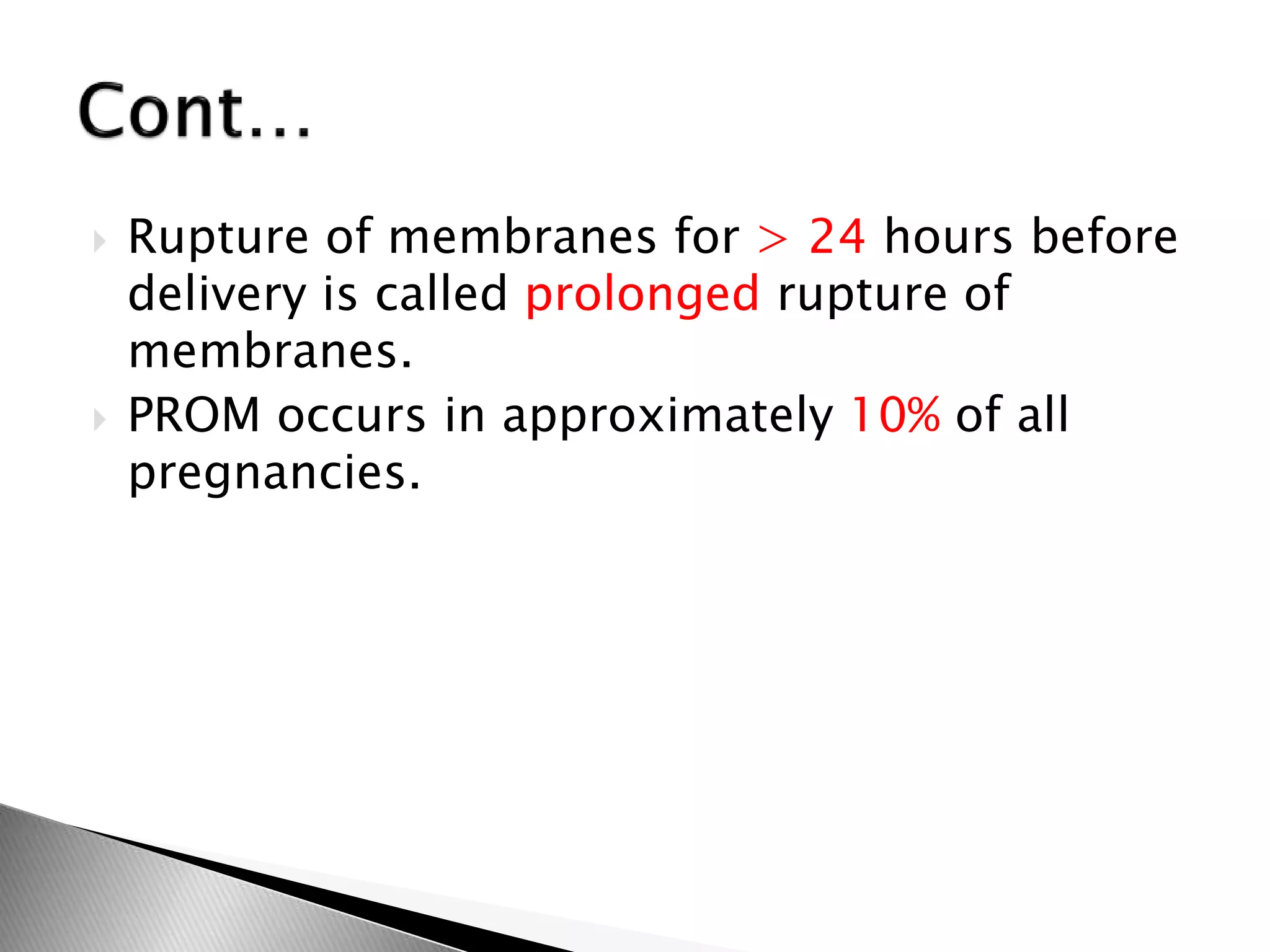 Preterm labor & PROM | PPTX