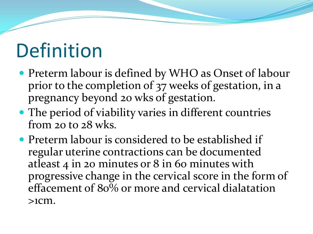 Preterm labour