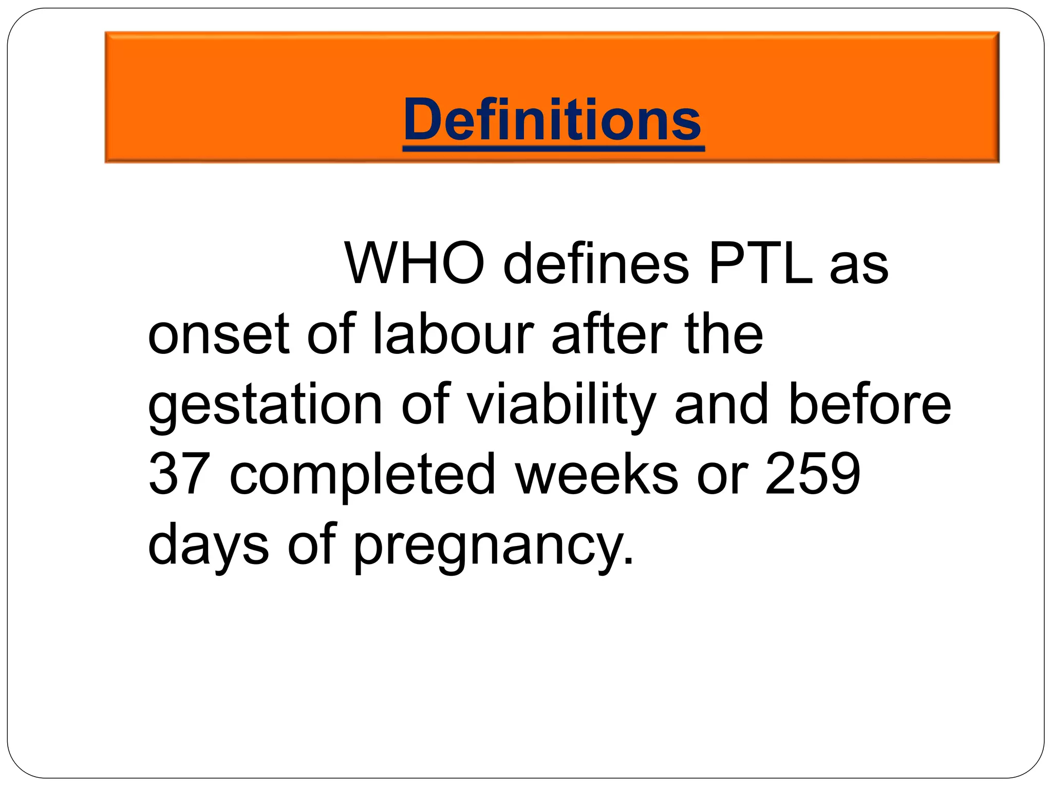 Preterm labour and new management guidelines | PPTX
