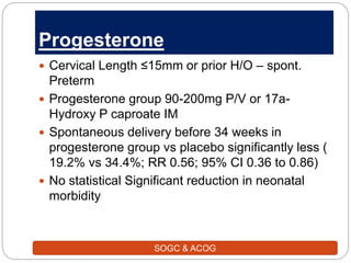 Preterm labour and new management guidelines | PPTX