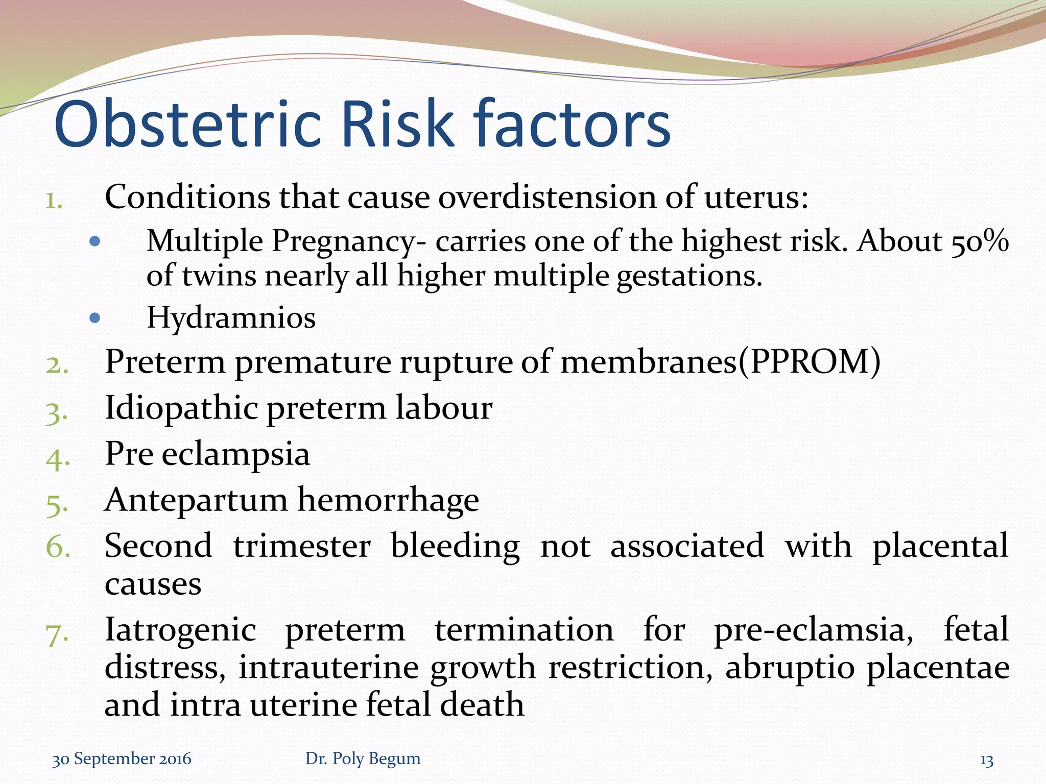 Preterm labour | PPTX