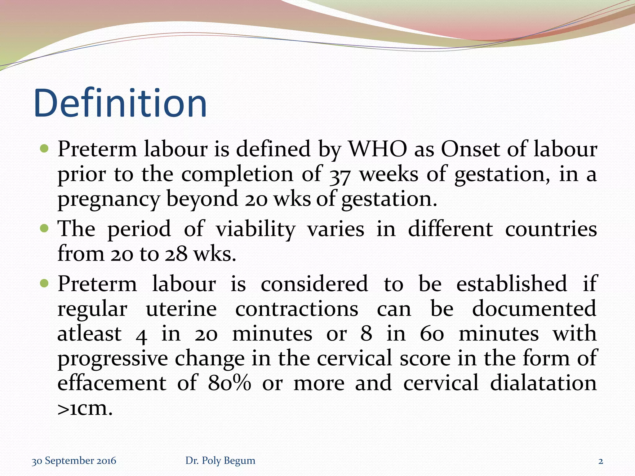 Preterm labour | PPTX