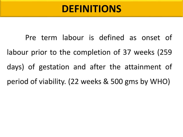 PRETERM LABOUR | PPTX
