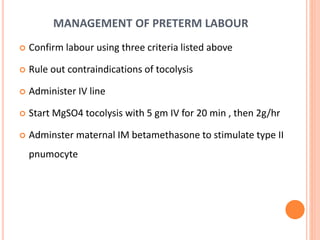 Preterm labour | PPTX