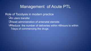 Preterm Labour.pptx basic etiology clinical presentation | PPTX