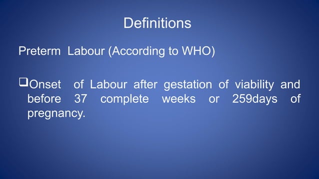 Preterm Labour.pptx basic etiology clinical presentation | PPT