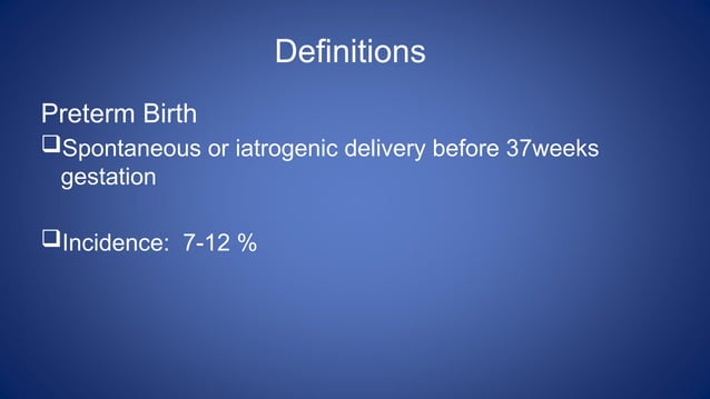 Preterm Labour.pptx basic etiology clinical presentation | PPT