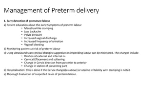 Preterm labour (drs ibanda hood and mugagga) | PPTX