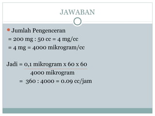 Pre tes dosis dn cairan | PPT