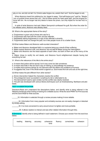 PRETEST-GRADE-10 ENGLISH DEPARTNENT OF EDUCATION | DOCX
