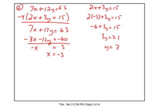 preCalculus: preTest 11A Matrix Algebra | PPT
