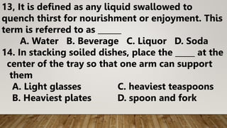 pretest G10.pptx | Food & Drink