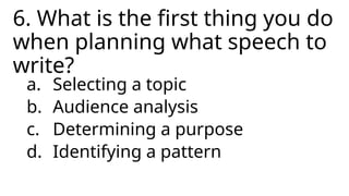 Pretest components of the speech writing process.pptx