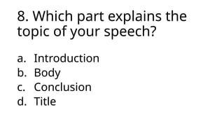 Pretest components of the speech writing process.pptx