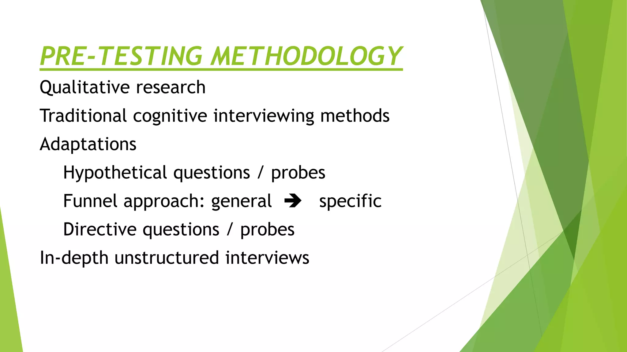 Pretesting in questionnaire | PPTX