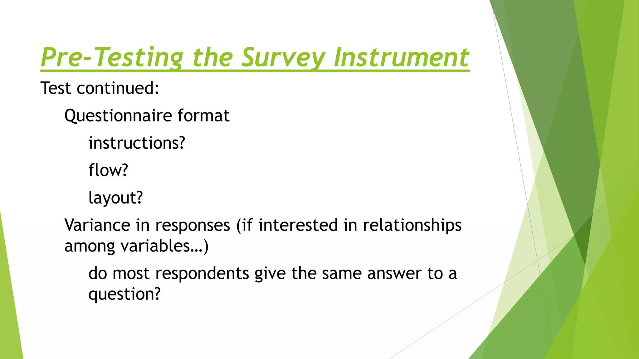Pretesting in questionnaire | PPTX