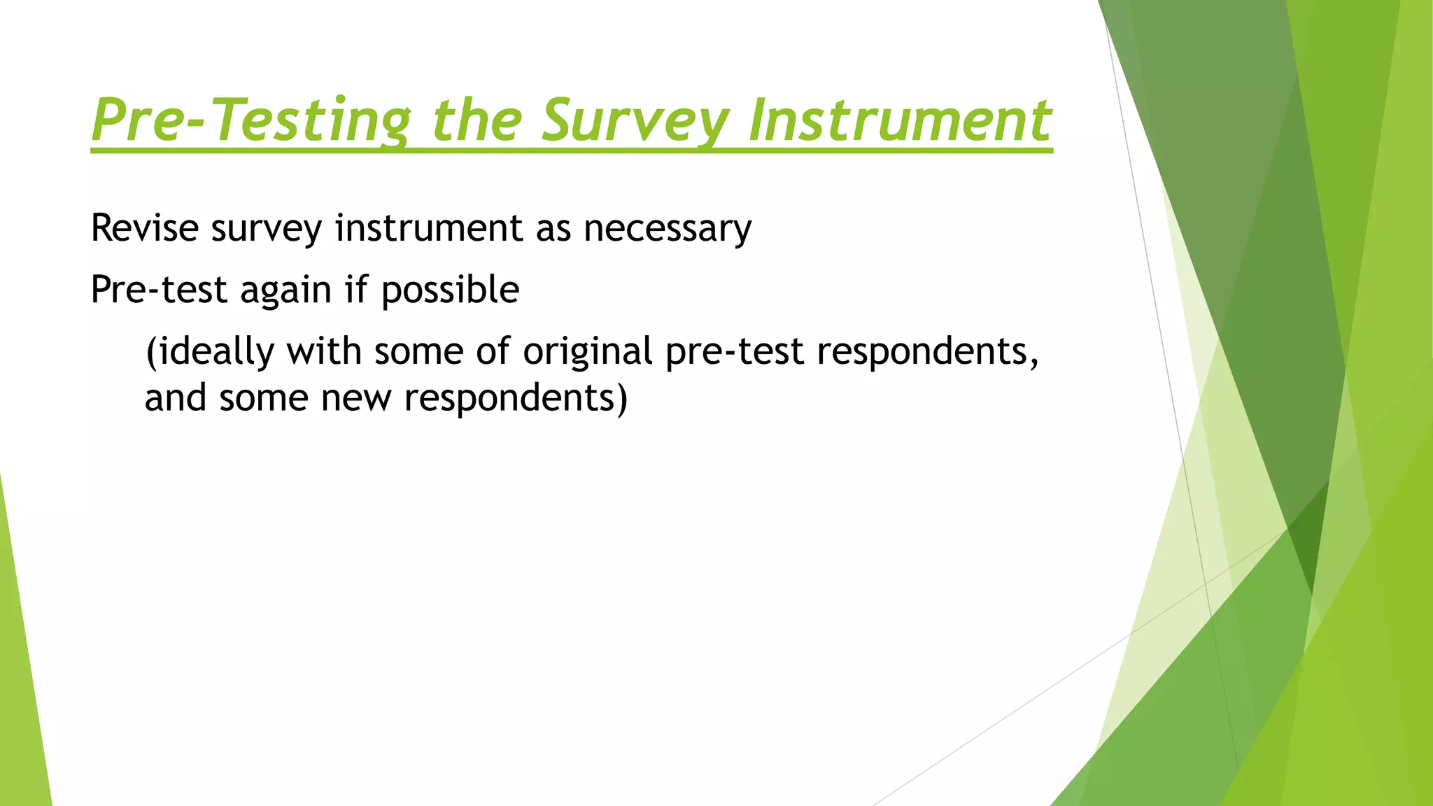 Pretesting in questionnaire | PPTX