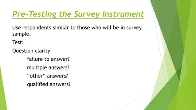 Pretesting in questionnaire | PPTX