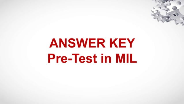 PreTest MIL.pptx media and information literacy | PPTX