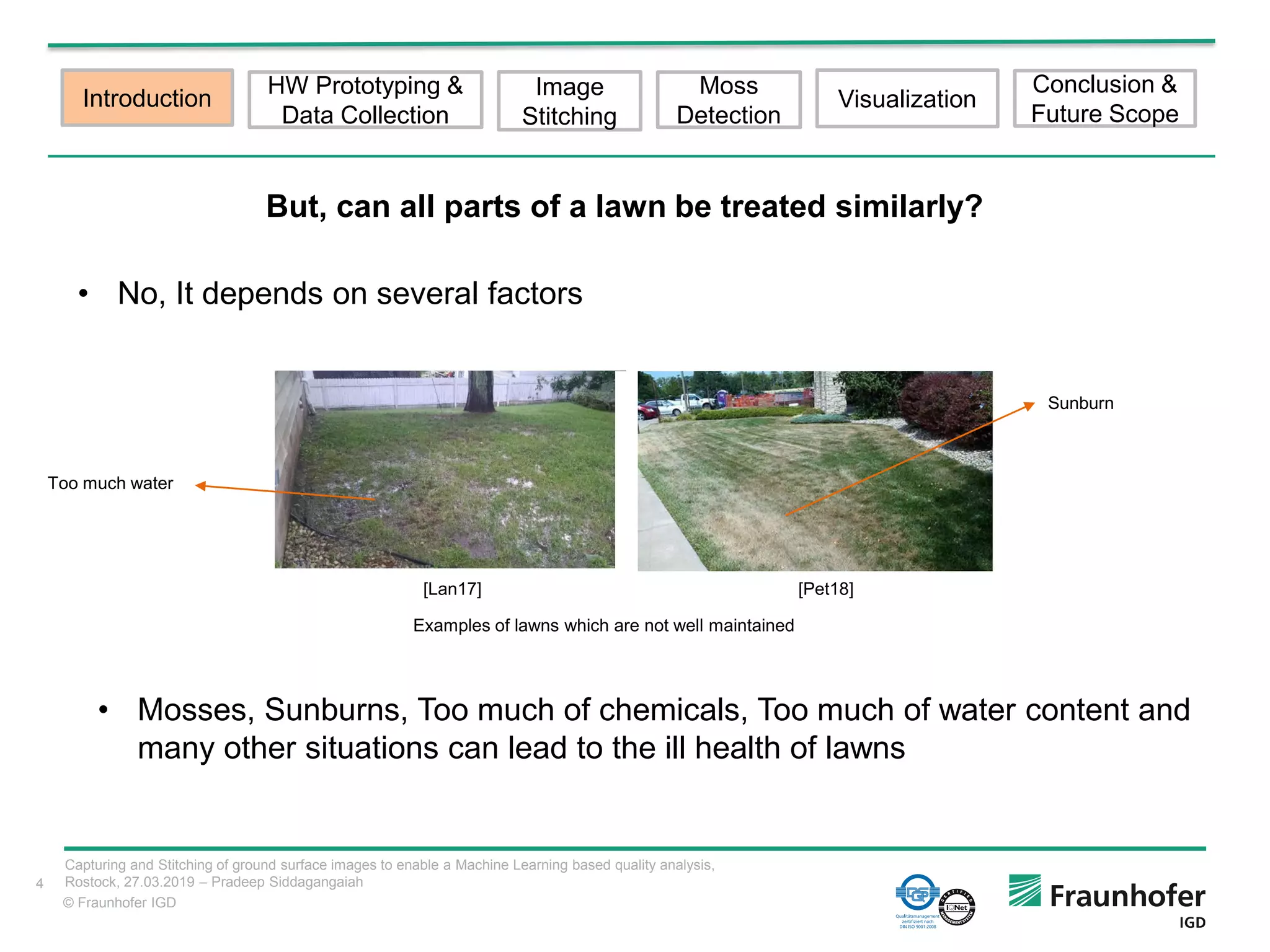 Capturing and Stitching of ground surface images to enable a Machine
