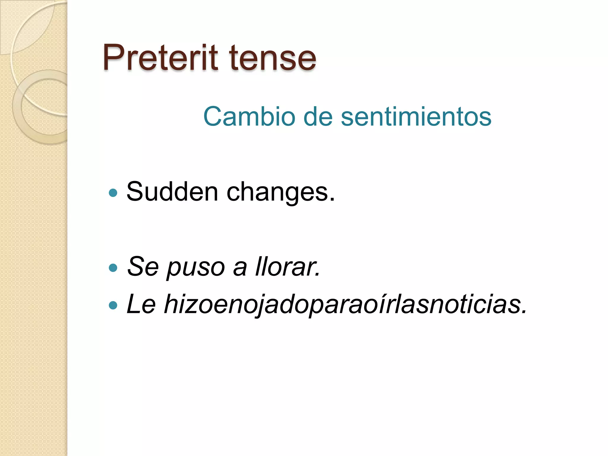 Preterito vs imperfecto | PPT